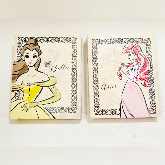 Disney | Art | Disney Fashionista Ariel And Belle Canvas Art Print ...